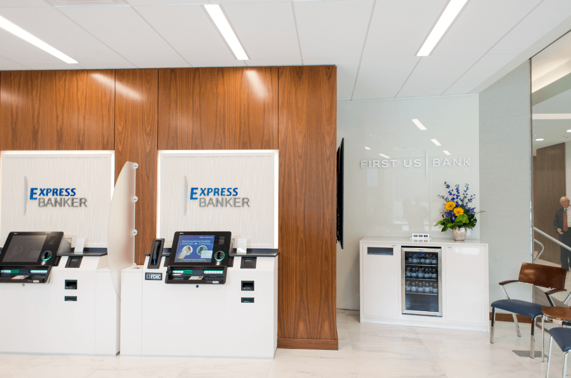 First US Bank Interior VTM | Method-1 Interiors