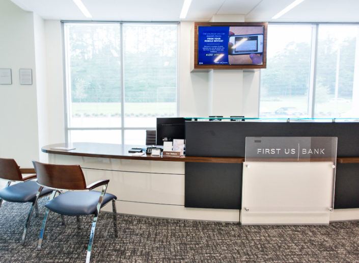 First US Bank Reception Desk | Method-1 Interiors