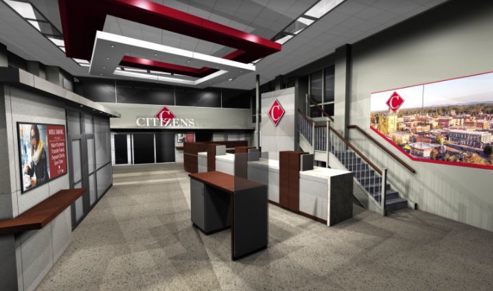 Bank Lobby Rendering | Method-1 Interiors