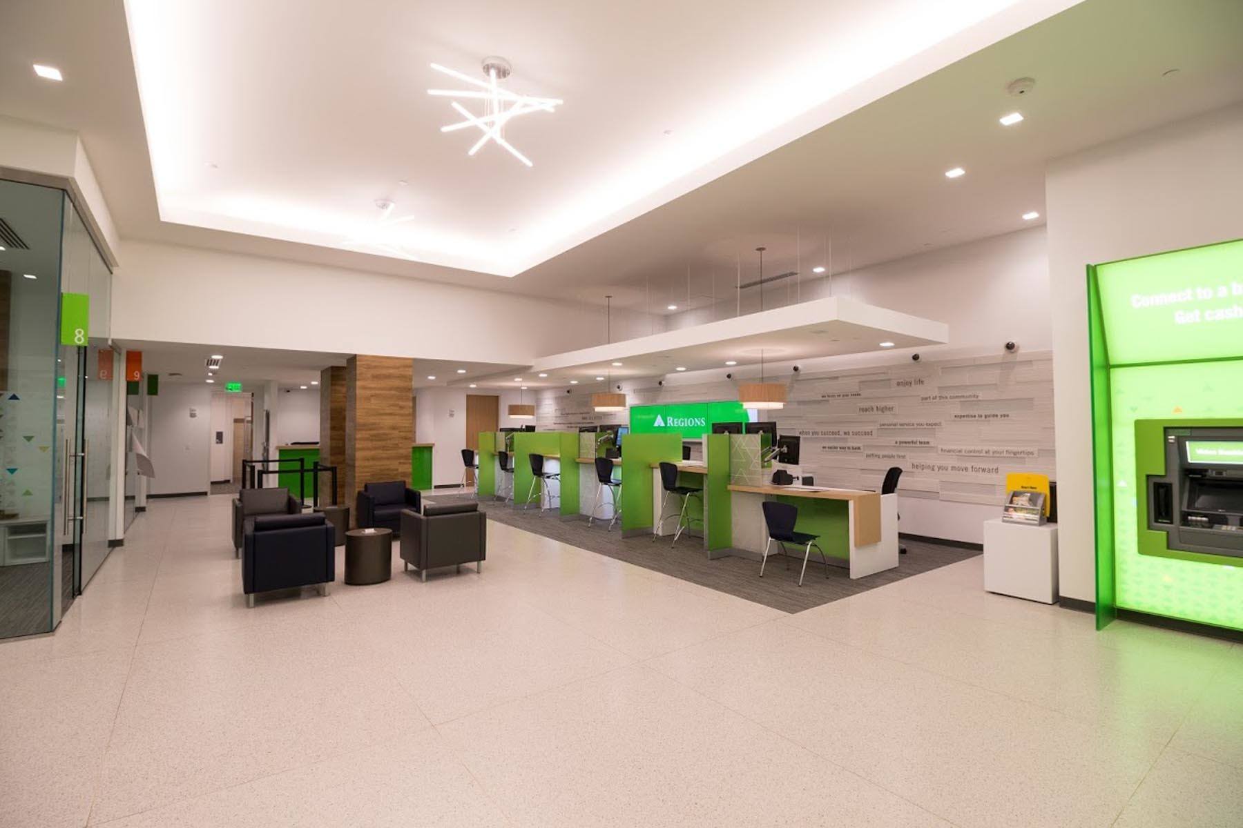 Regions Bank Banking interior design | Method-1 Interiors