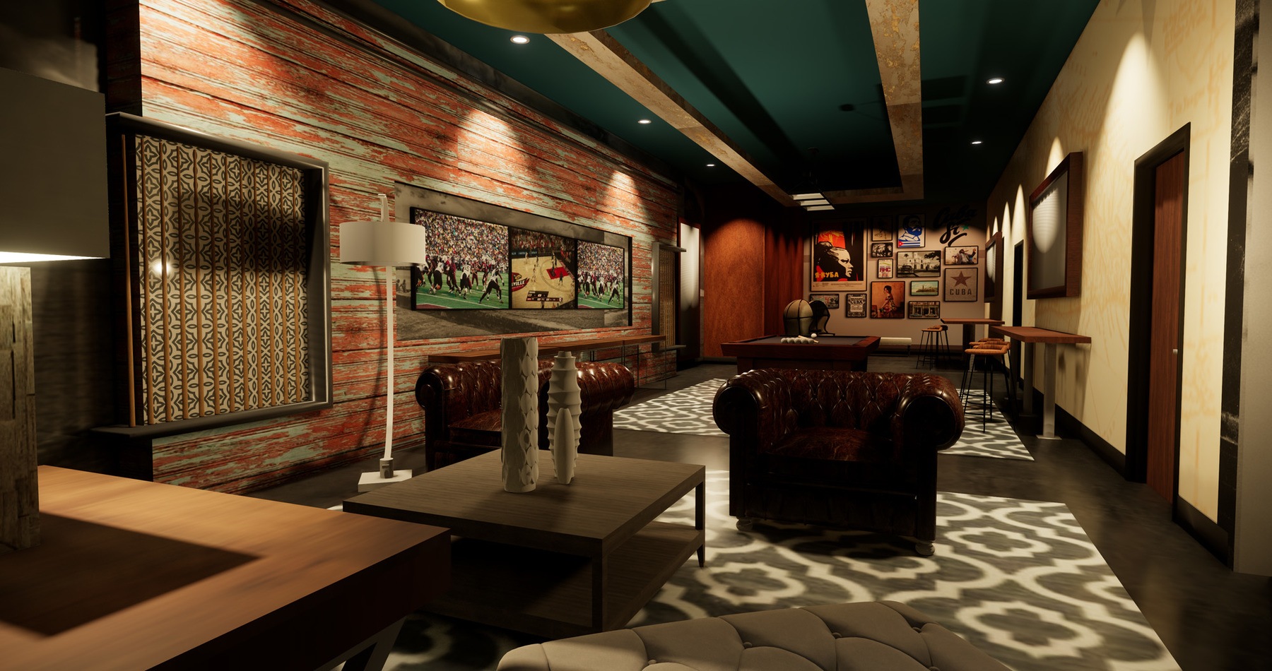 Cigar Bar Interior | Method-1 Interiors