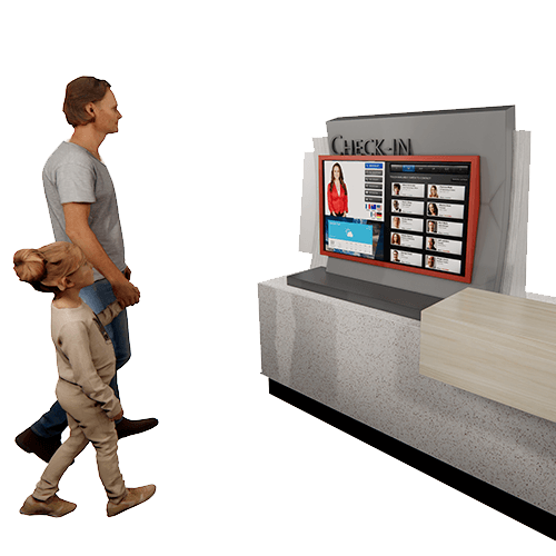 Virtual Reception Reception Table Display | Method-1 Interiors